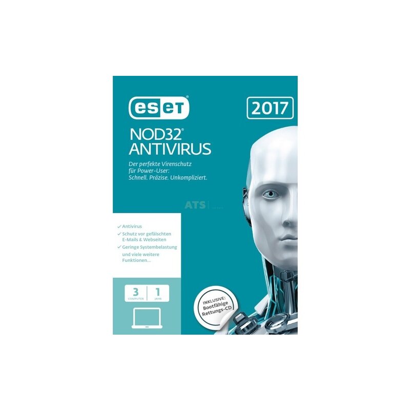 ESET NOD32 Antivirus 10 3 Computer Vollversion FFP 1 Jahr ( 2017 Edit ...